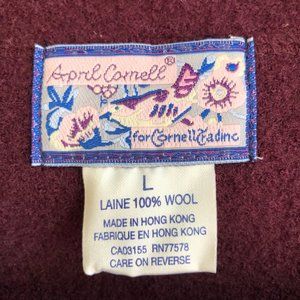 April Cornell | Jackets & Coats | Nwt April Cornell Eggplant Wool ...